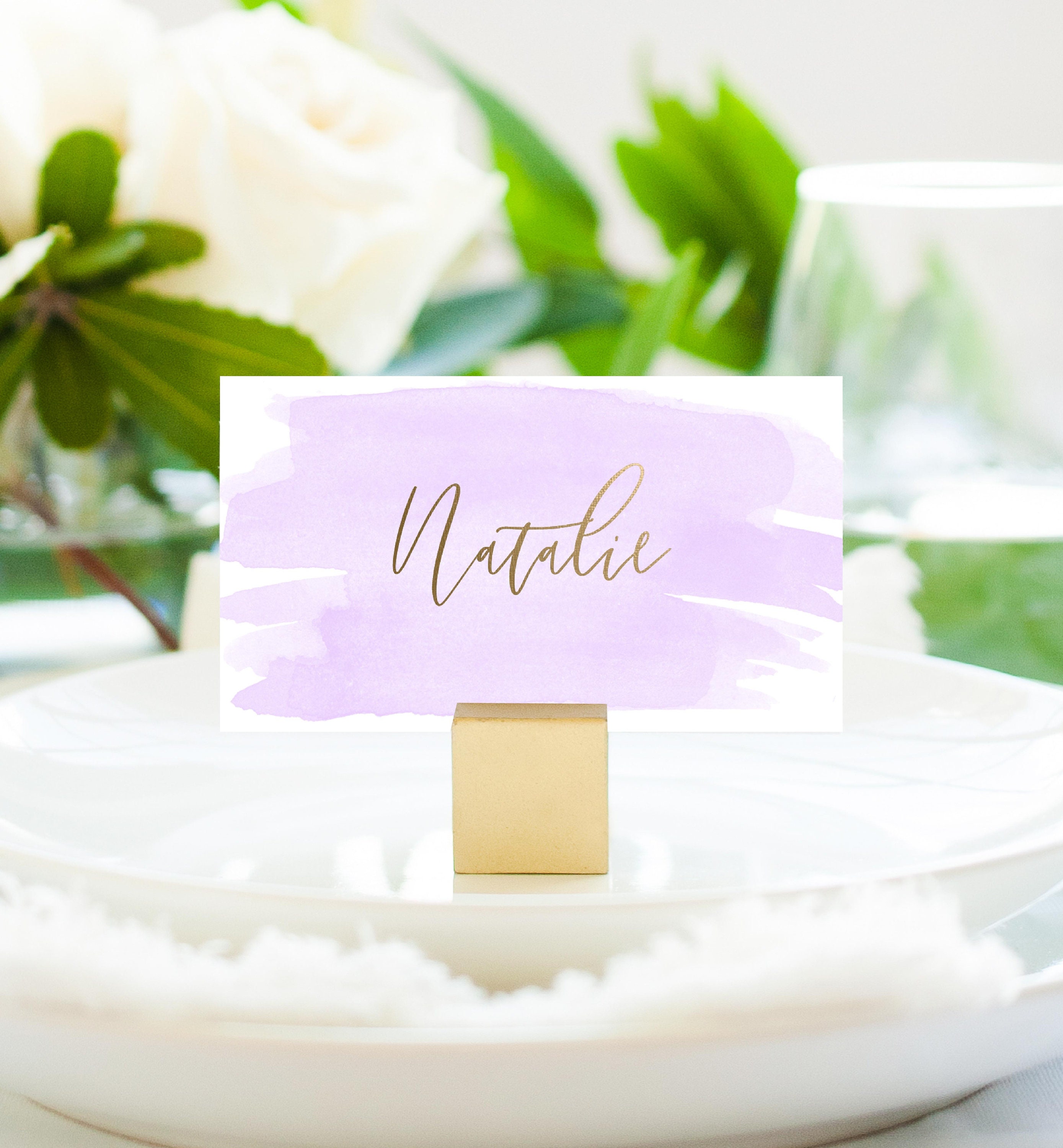 Editable Place Cards Printable Wedding Names Cards Purple | Etsy