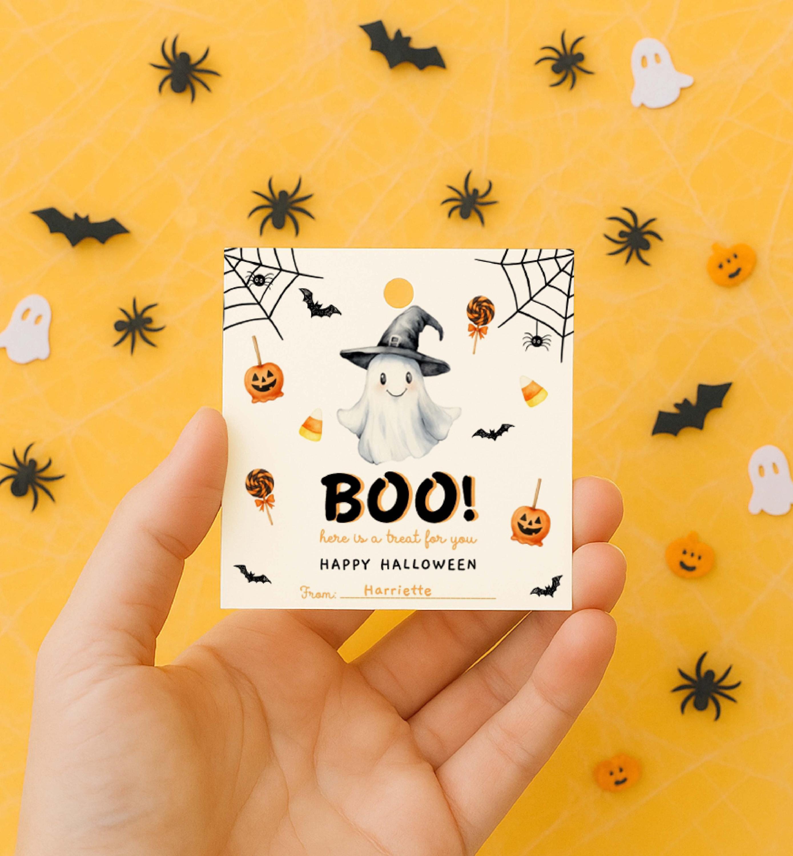 Halloween Favor Tags: Ghost, Witch Hat, Trick or Treat (printable ...