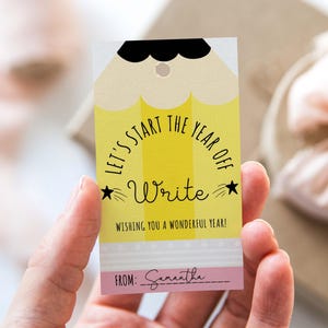 Printable Pencil Back to School Tag Template, Let's Start the Year off ...