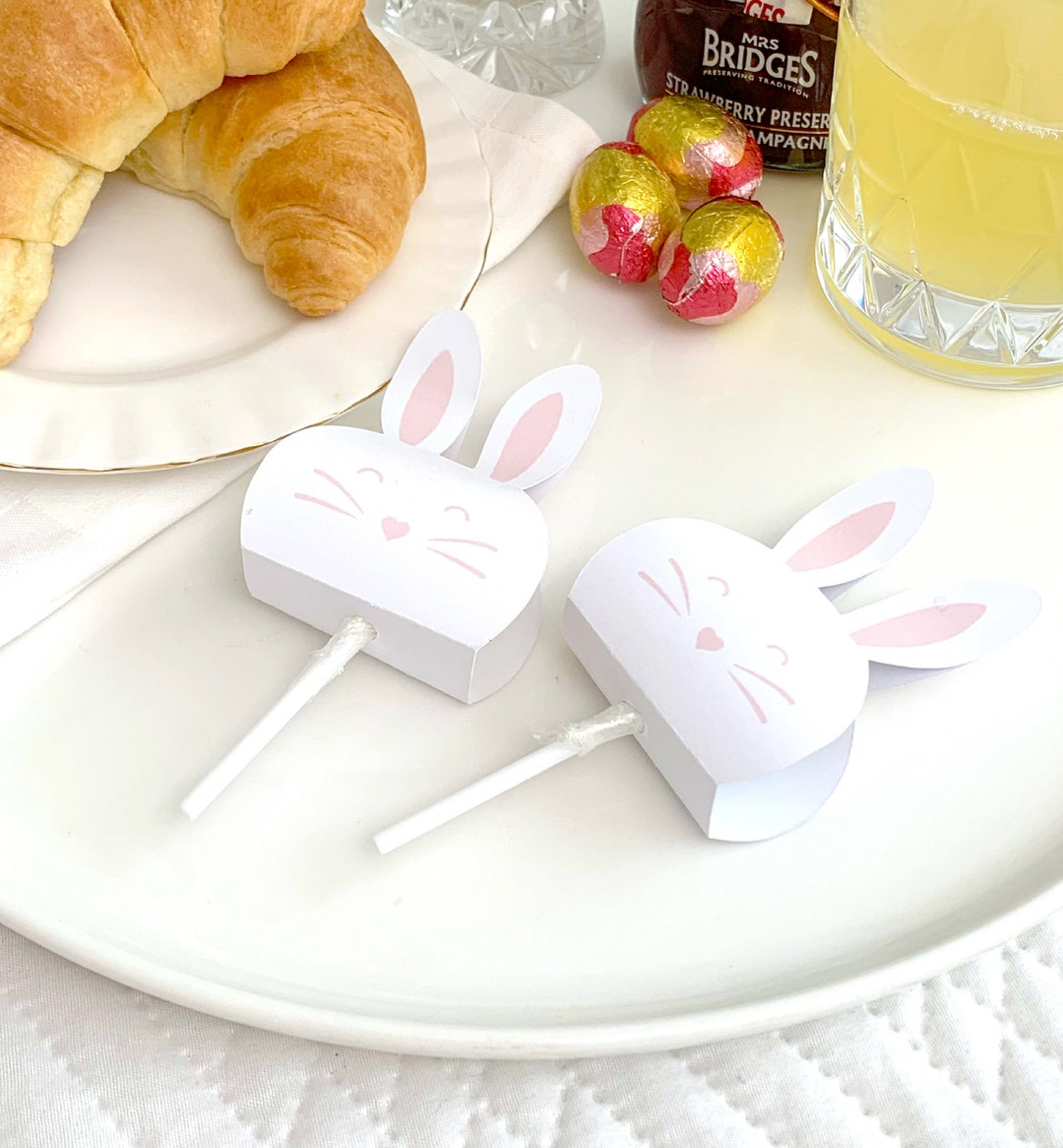 Printable Easter Bunny Lollipop Wrapper Template, Easter Egg Non ...