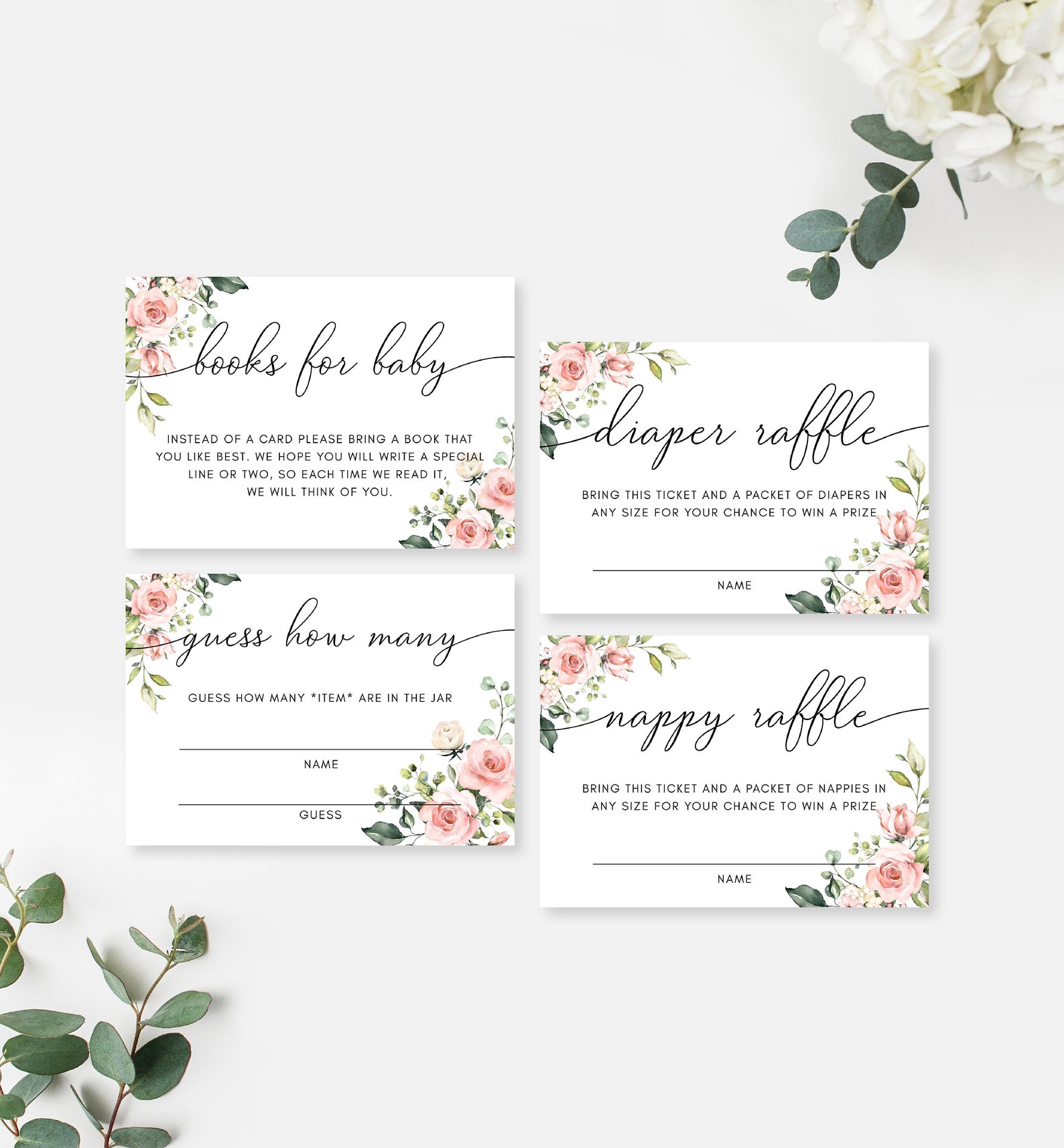 Printable Baby Shower Books for Baby Nappy/diaper Raffle | Etsy