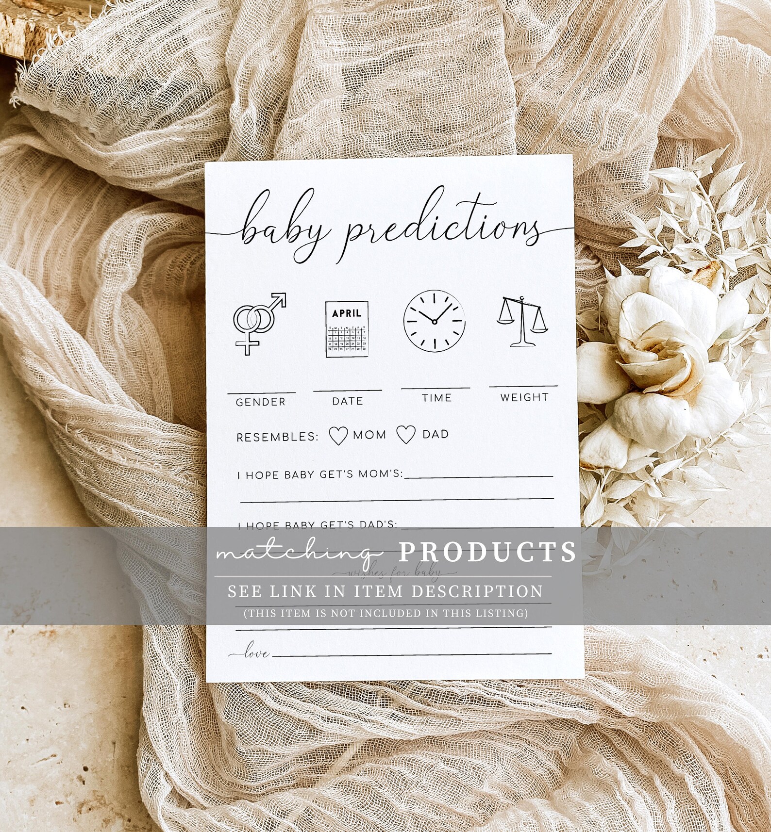 Printable Cast Your Vote Gender Reveal Voting Game Poster, Minimalist ...