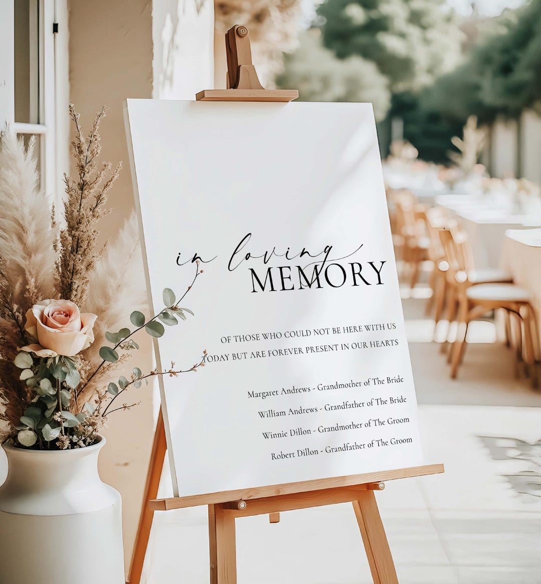 In Loving Memory Sign, Printable Memorial Sign, This Candle Burns in ...