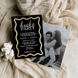 Printable Hucks Party Invitation Template, Joint Hens & Bucks Party ...