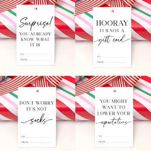 Printable Funny Christmas Gift Tag, Cheeky Punny Christmas Gift Tags ...