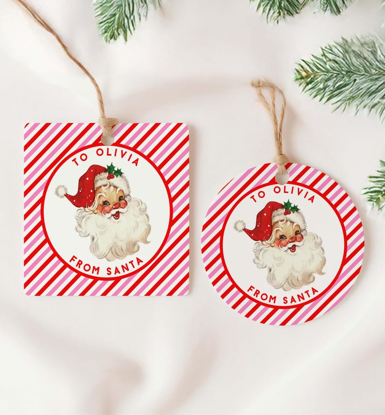 Printable From Santa Gift Tag, Santa's Workshop Gift Tags, Personalized ...