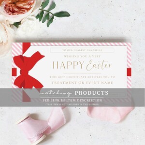 Easter Gift Voucher Template, Fully Custom Printable Gift Certificate ...