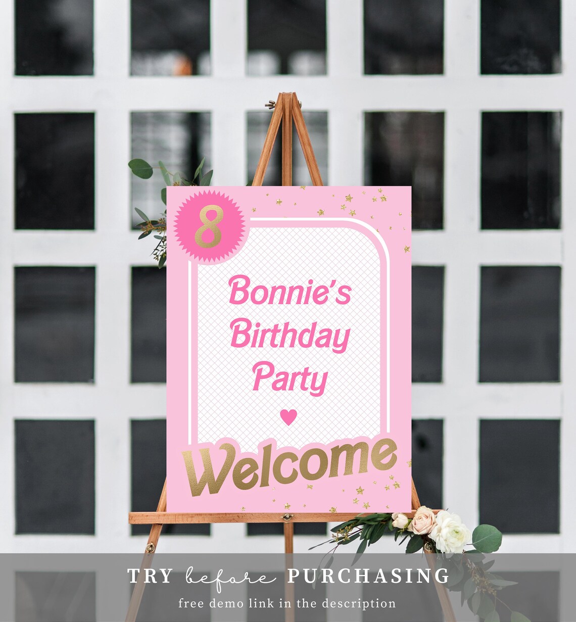 Printable Welcome Sign Printable Editable Pink Gold - Etsy Australia