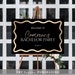 Black and Gold Wave Birthday Welcome Sign (printable) - Etsy