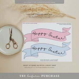Printable Easter Egg Hunt Banner Template, Easter Egg Hunt Prop, Easter ...