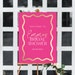Printable Welcome Sign Template, Wave Curvy Line, Hot Pink Gold ...