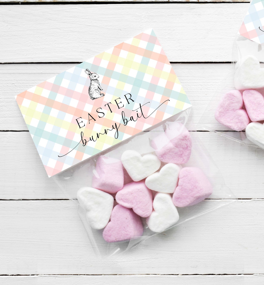 Printable Easter Bunny Bait Candy Bag Topper Template, Editable Easter ...