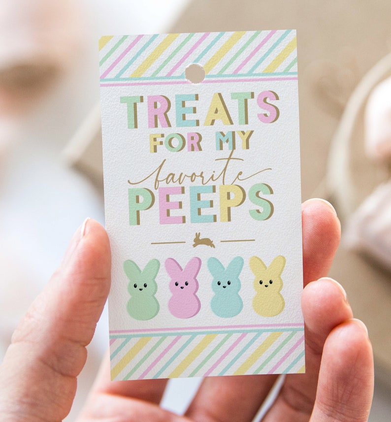 Printable Peeps Tag Template, Easter Treats for My Peeps Gift Tag ...