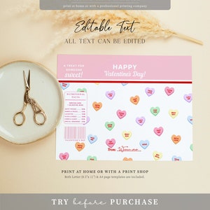 Printable Valentine's Day Chip Bag Wrappers, Conversation Hearts Candy ...