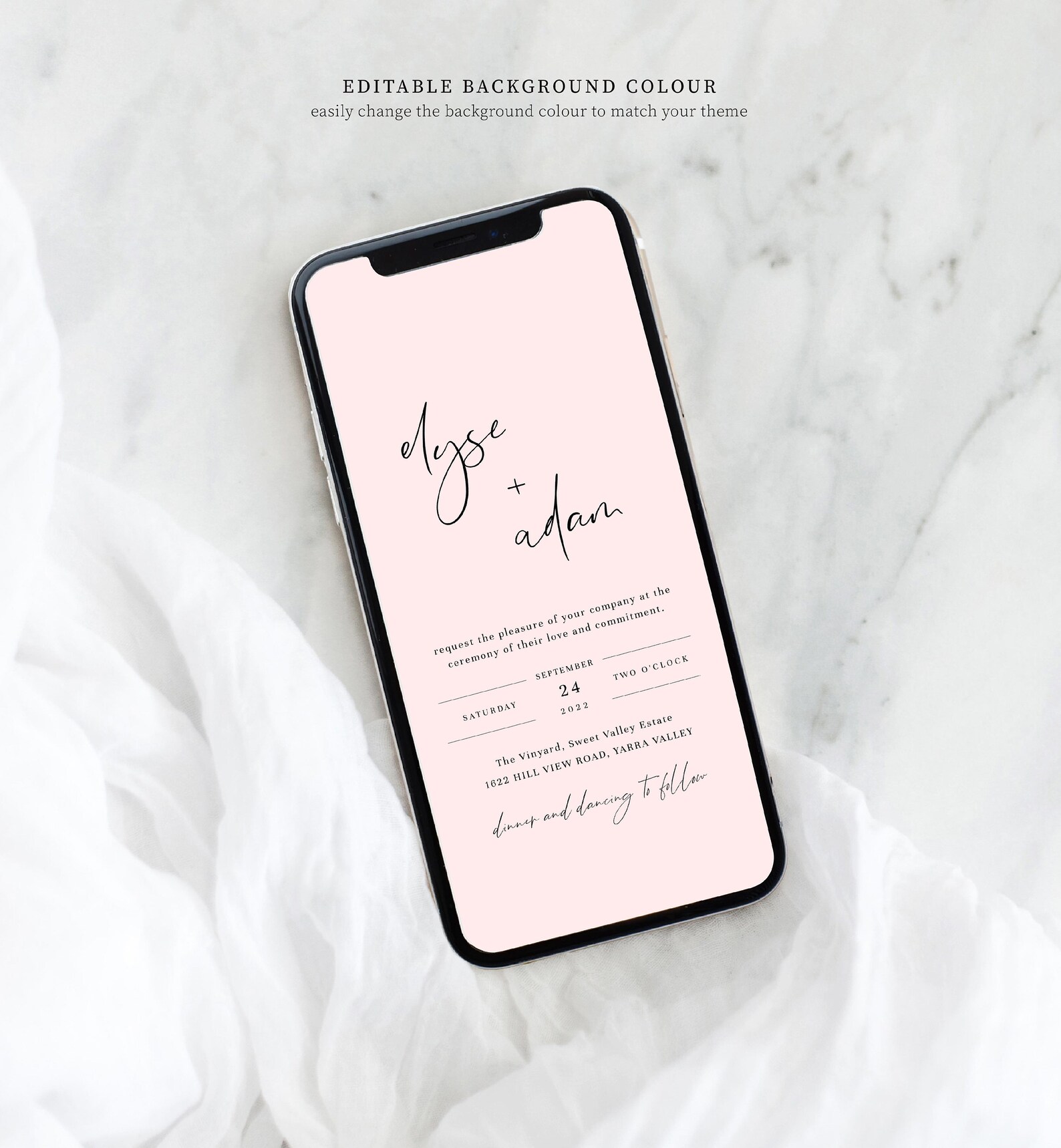 Digital Wedding Smartphone Invitation Text Message Modern | Etsy