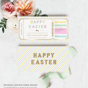Easter Gift Voucher Template, Fully Custom Printable Gift Certificate ...