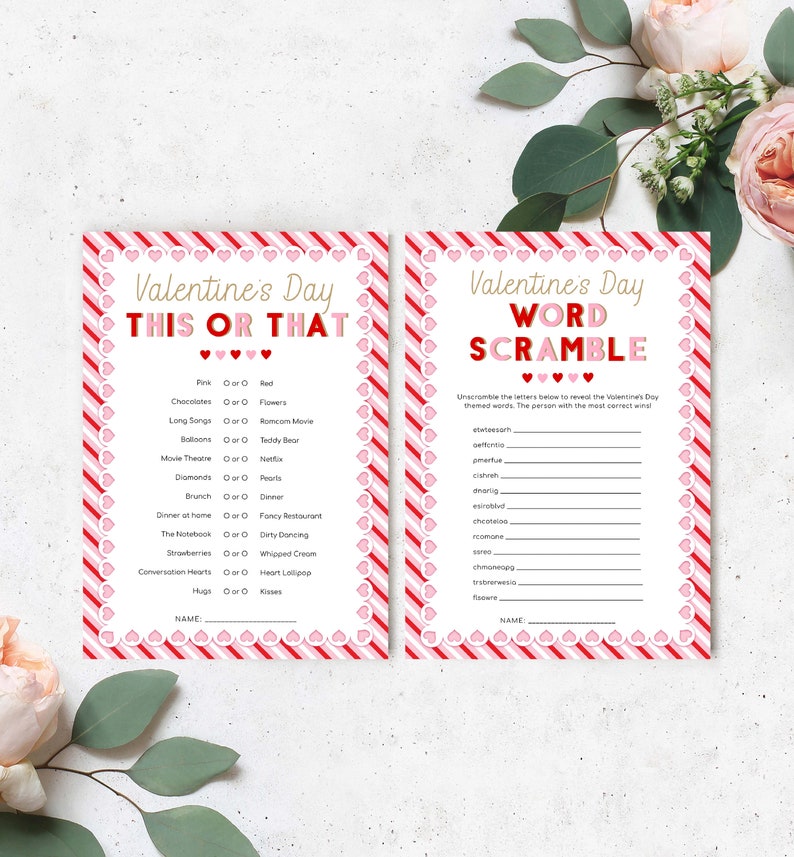 Valentines Day Games Bundle, Printable Galentines Day Games Bundle ...