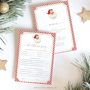 Printable Christmas Quiz Game, Editable Christmas Trivia Quiz ...