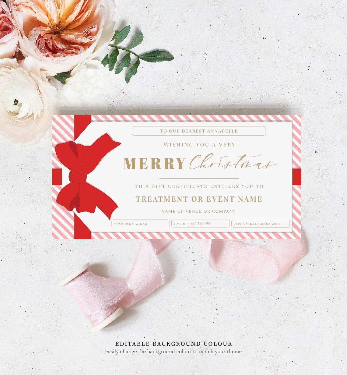 Christmas Gift Voucher Template Fully Custom Printable Gift - Etsy ...