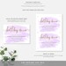 Lilac Birthday Dinner Party Invitation - Printable Editable Template ...