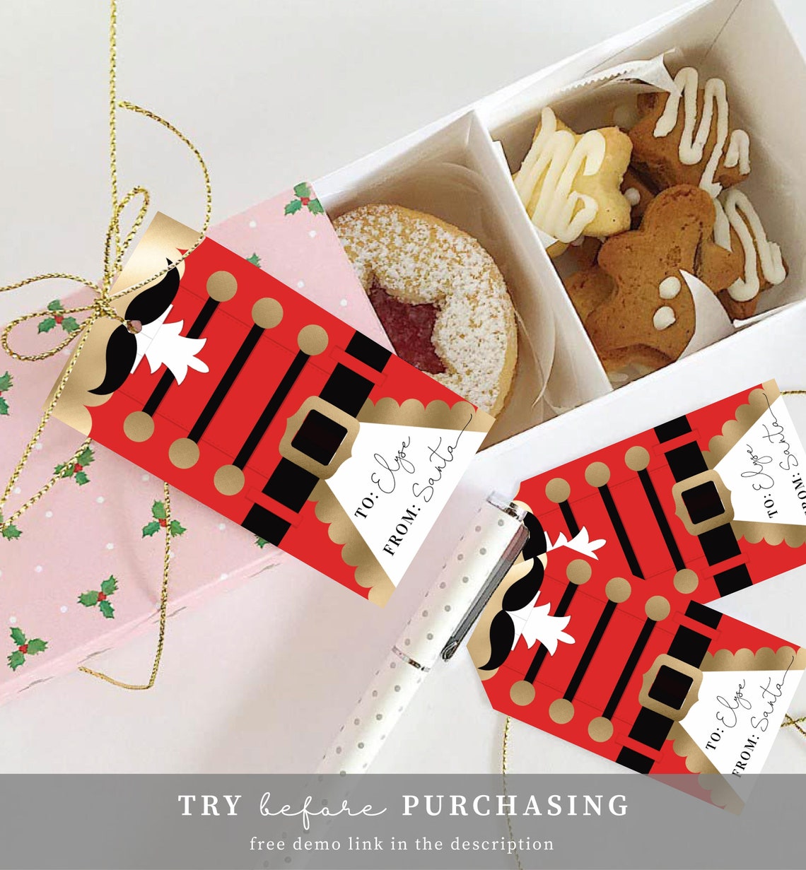 Nutcracker Christmas Gift Tags Template Nutcracker Solider - Etsy