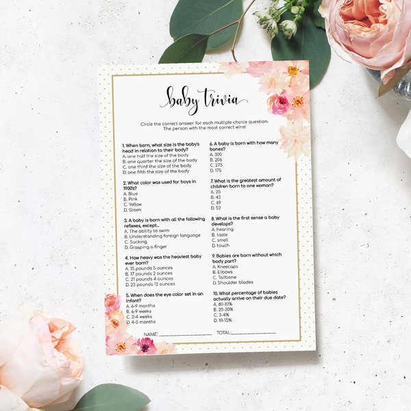 Multiple Choice Quiz Template - Etsy