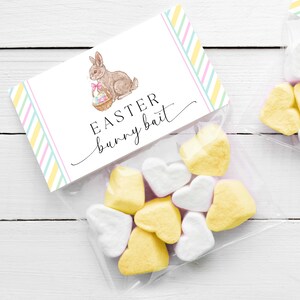 Printable Easter Bunny Bait Candy Bag Topper Template, Editable Easter ...