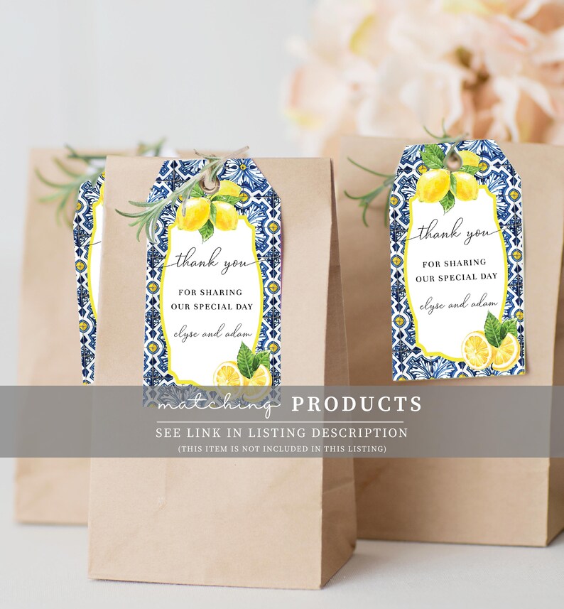 Positano Blue Tile Lemon Signature Drinks Sign Signature - Etsy