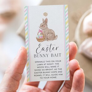 Printable Easter Bunny Bait Tag Template, Easter Basket Tag, Easter ...