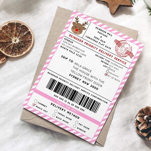 Printable Reindeer Mail North Pole Shipping Label Sticker, Christmas ...