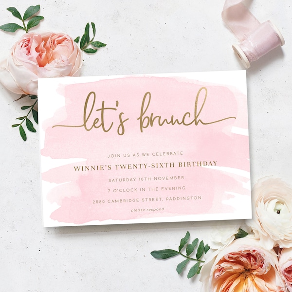 Girl Lunch Birthday Invitation - Etsy