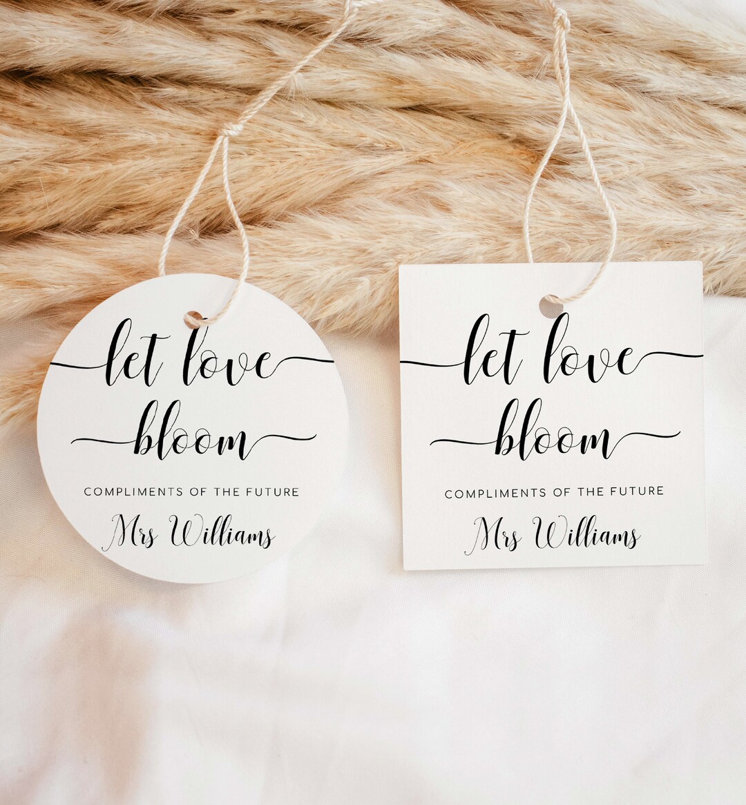 Printable Flower Bar Favor Tag Sign, Minimalist Bridal Shower Bouquet ...