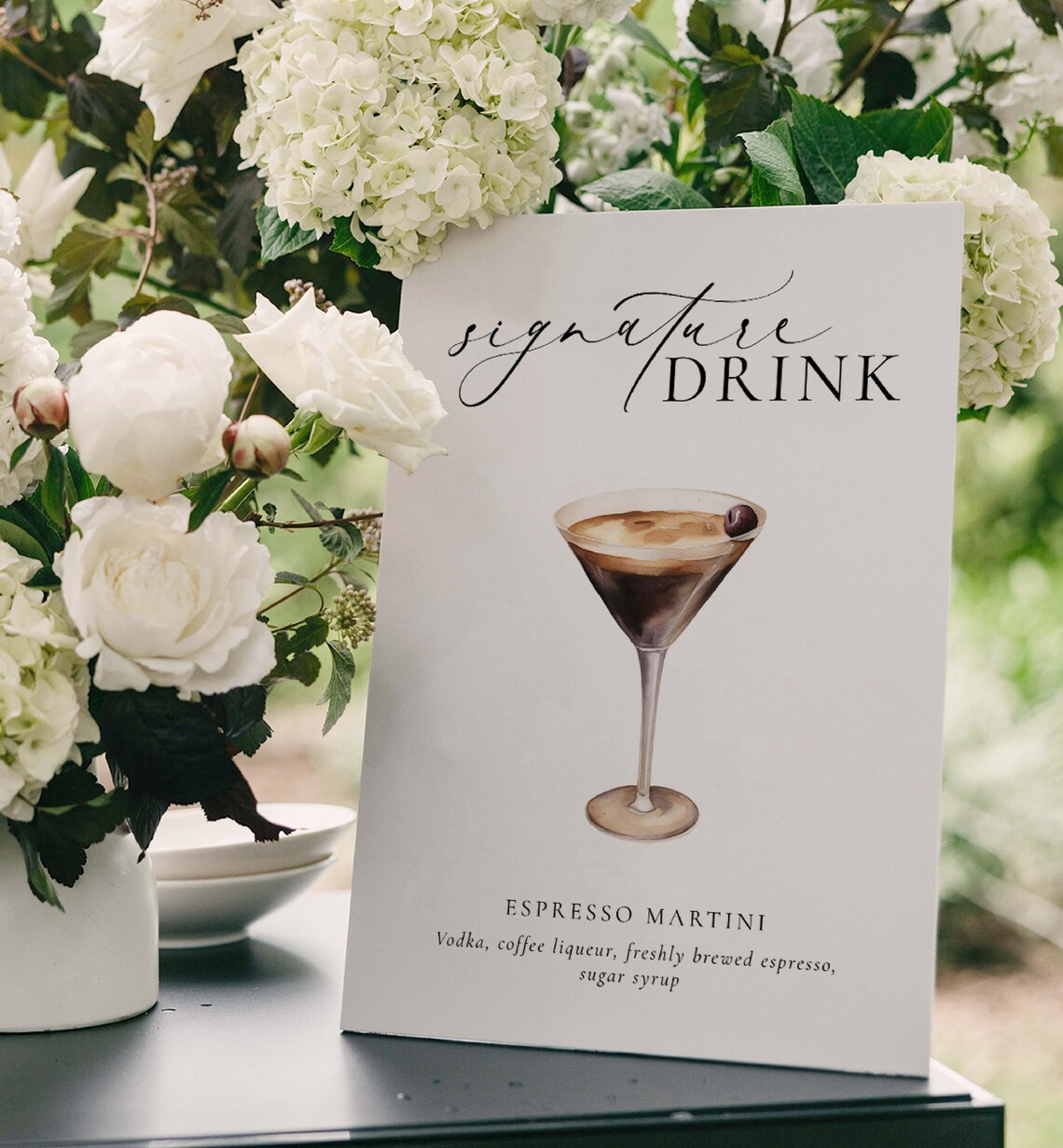 Signature Drink Menu Sign, Printable Wedding Signature Cocktail Sign ...