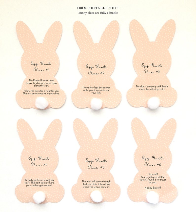 Printable Easter Egg Hunt Clues Easter Egg Hunt Props - Etsy