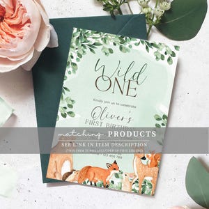 Woodland Animals Welcome Sign, Printable Wild One First Birthday Forest ...