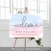 Printable Welcome Sign, Pink Blue Watercolour Gender Reveal Party ...