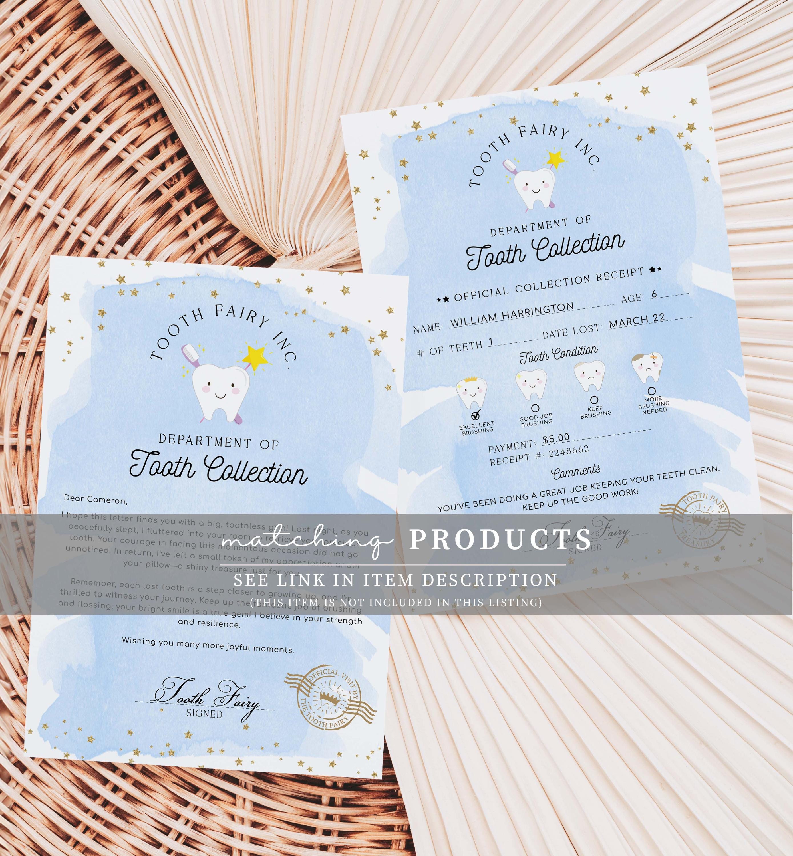 Printable Tooth Fairy Cheque, Tooth Fairy Money Voucher, Tooth Fairy ...