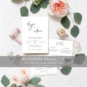 Digital Wedding Smartphone Invitation - Text Message Modern Minimal ...