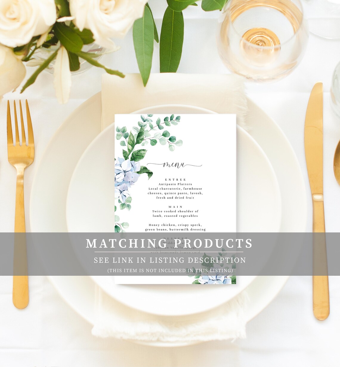 Order of Events Welcome Template - Blue Hydrangea Wedding Welcome Sign ...