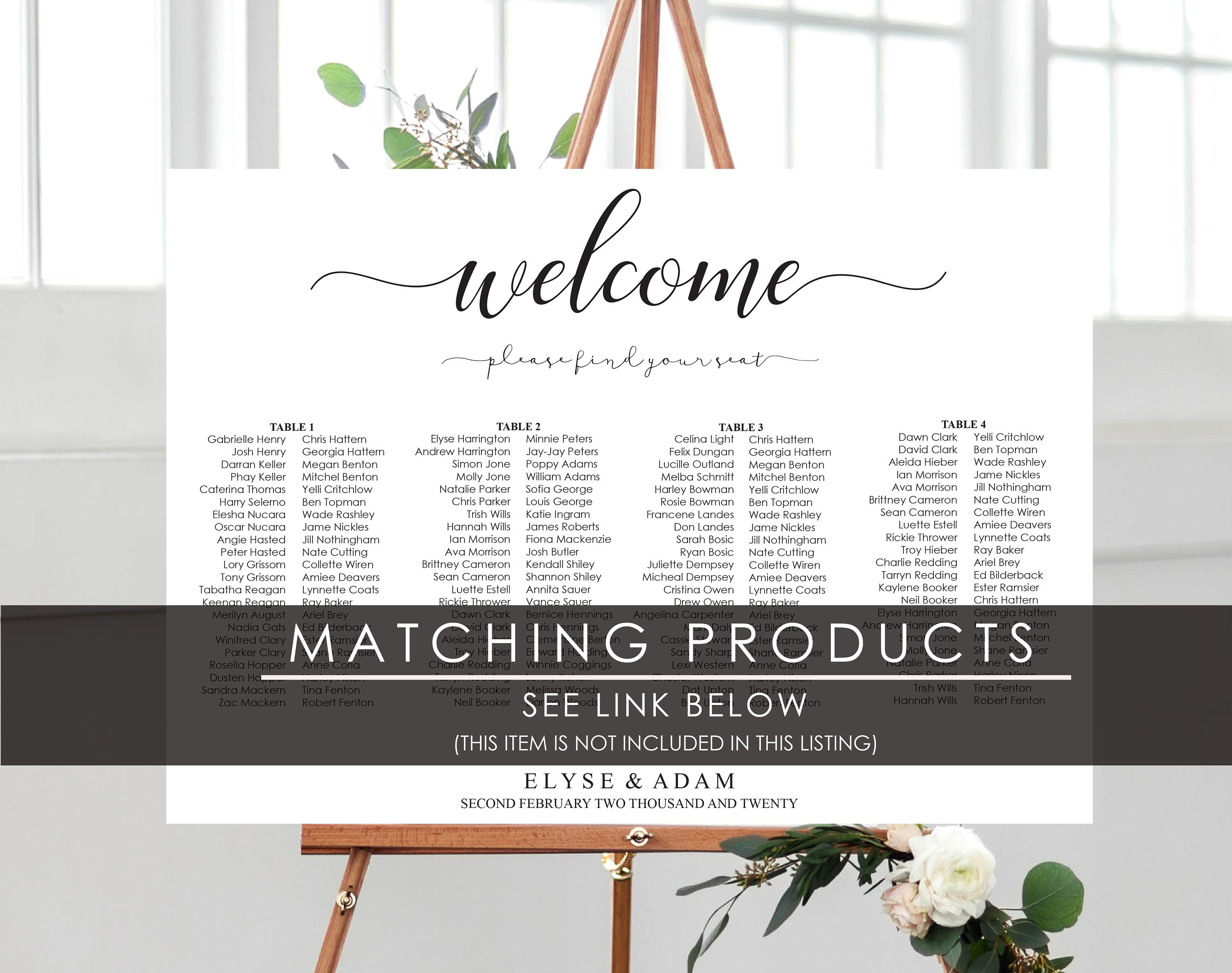 Printable 6 Long Table Seating Chart Printable Editable - Etsy Australia