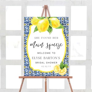 She Found Her Main Squeeze Welcome Sign, Lemons Bridal Shower Printable ...