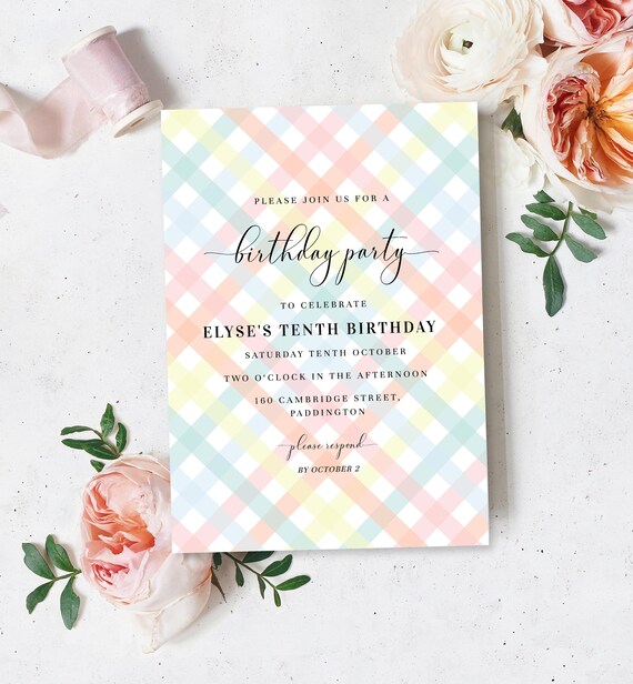 Editable Birthday Party Invitation Printable Editable Multi | Etsy