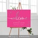 Editable Welcome Sign, Hot Pink Silver Printable Girls Birthday Welcome ...