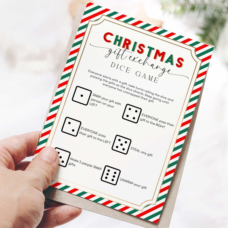 Secret Santa Dice Game - Etsy