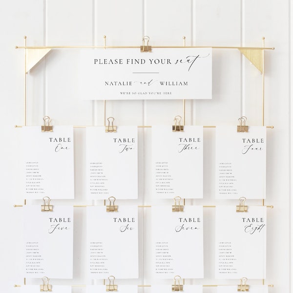 Table Seating Number Template - Etsy