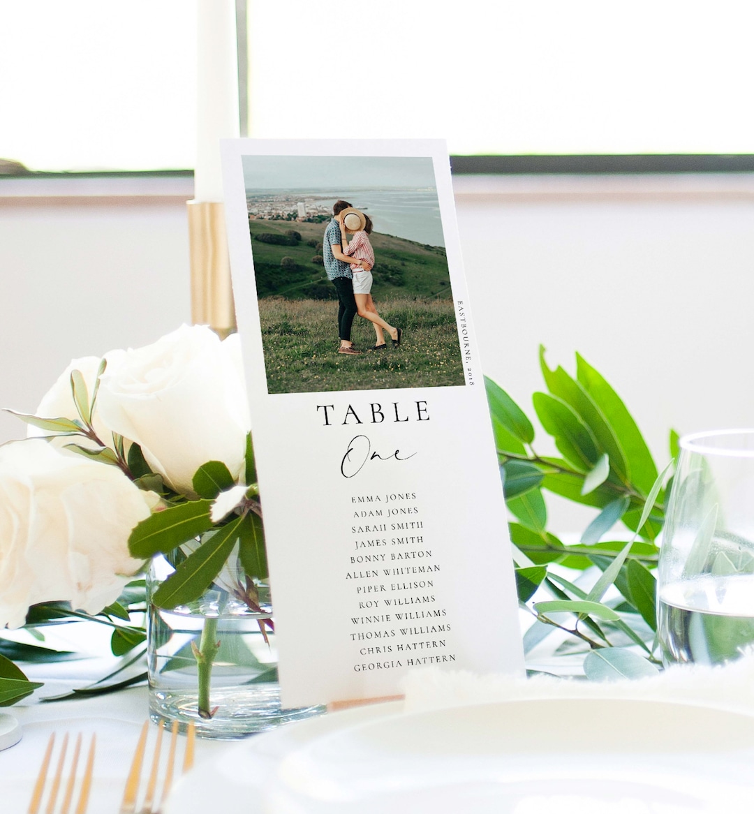 Photo Table Numbers With Guest Names, Wedding Banquet Table Numbers ...