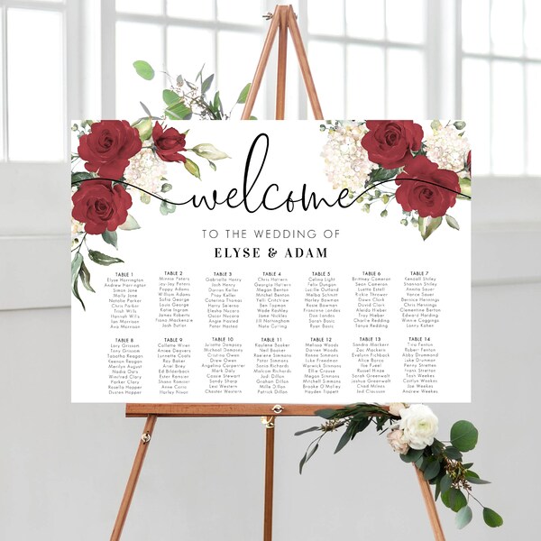 Wedding Table Plan - Etsy