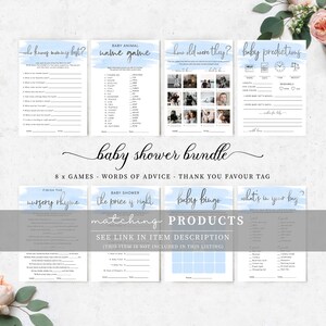 Cast Your Vote Baby Name Voting Poster Template, Blue Watercolour Guess ...