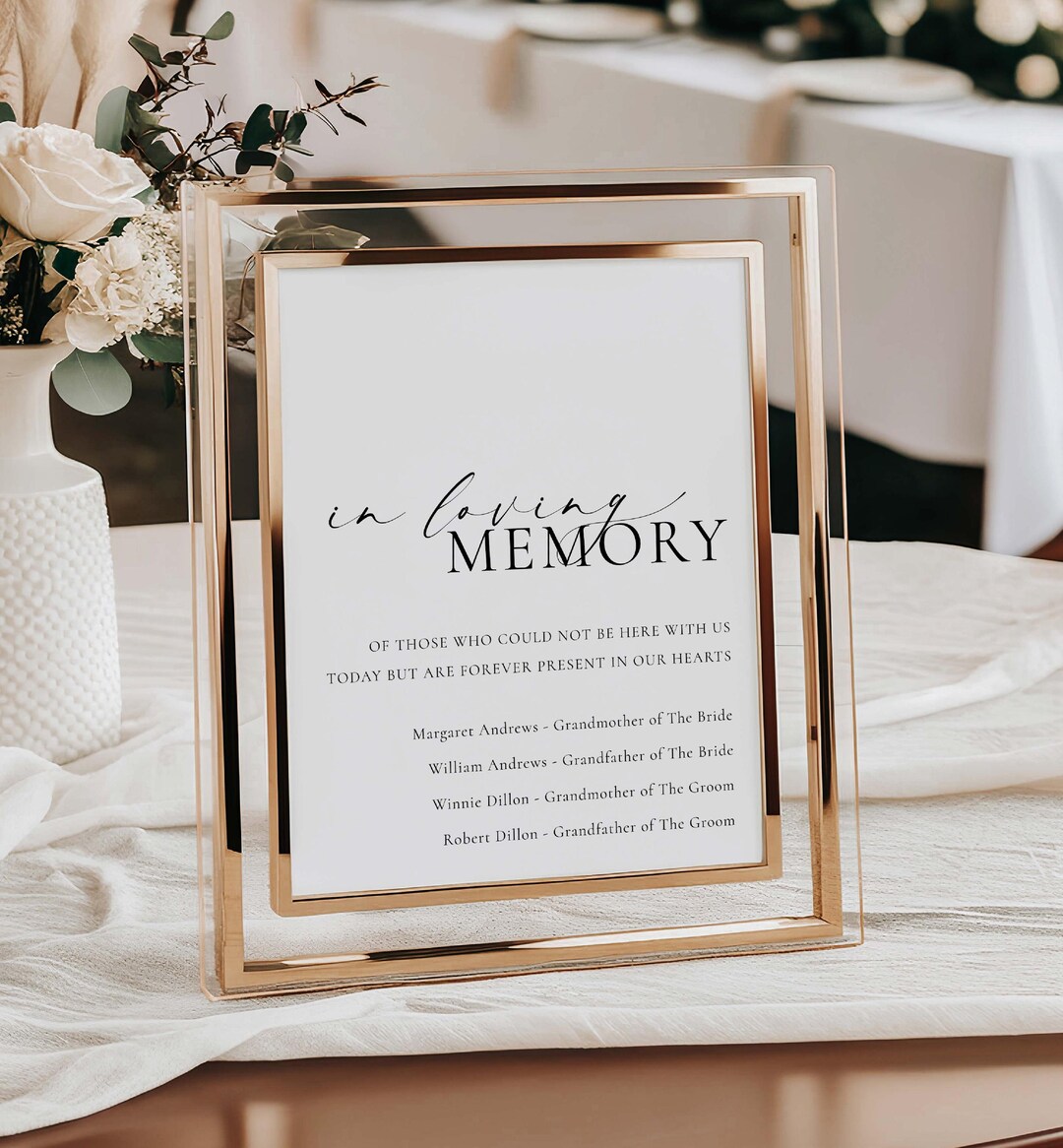 Printable in Loving Memory Sign, Memorial Sign, This Candle Burns in ...