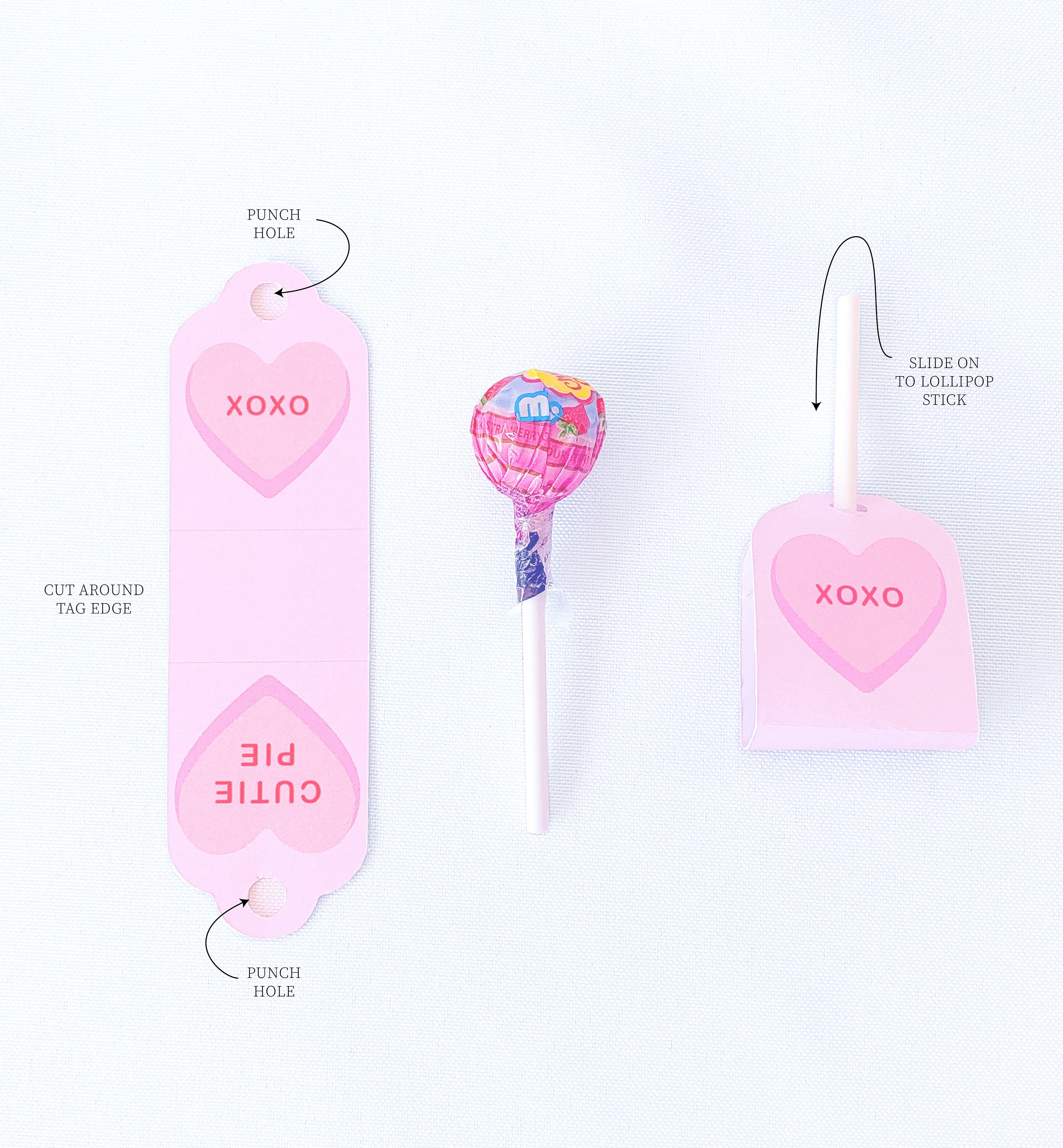 Printable Valentine's Day Lollipop Tags Template, Sweetheart Candy ...